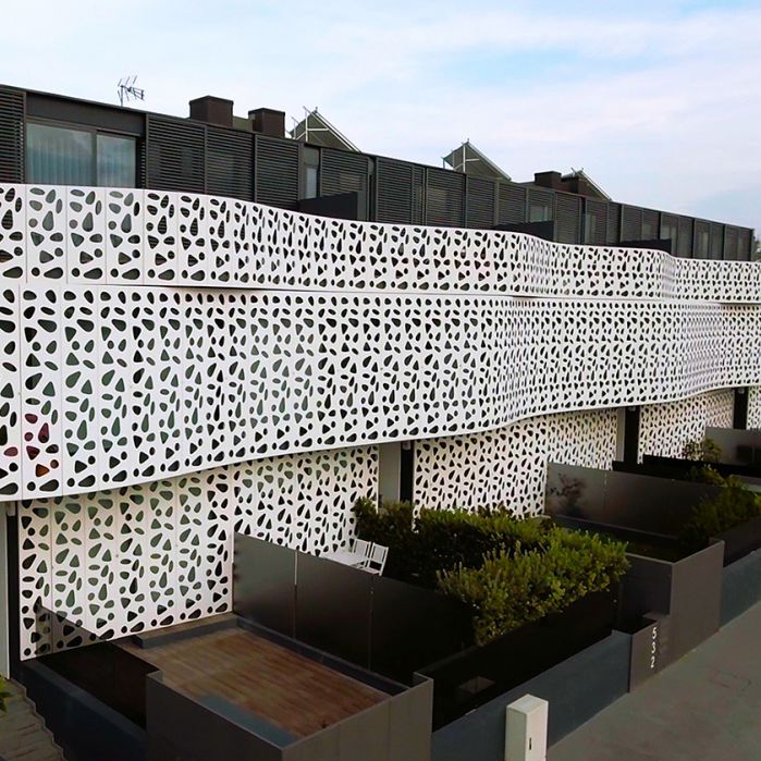 Panel cladding - BPLAN - aluminum / perforated / lacquered
