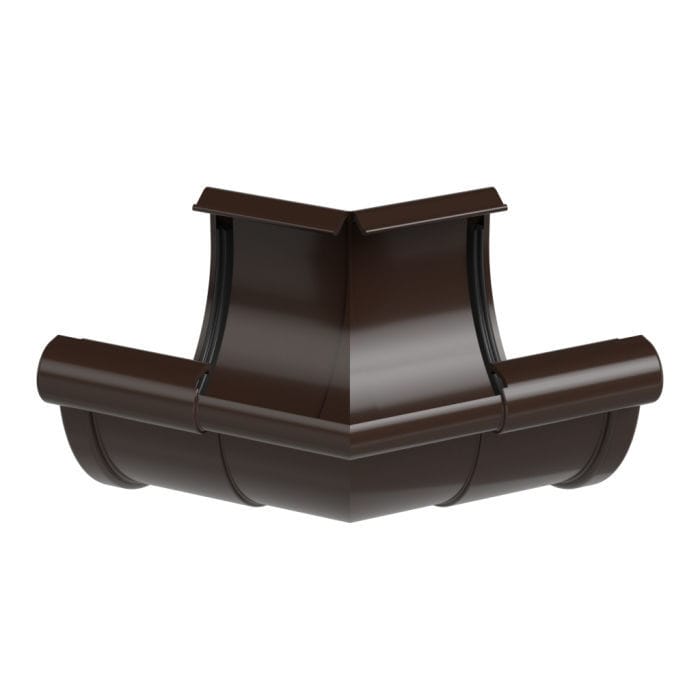 PVC roof gutter - RE090-_-LZ135 - GALECO - semicircular / corner