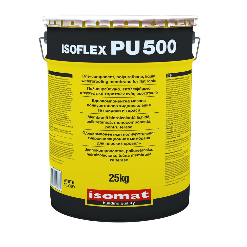 Flat roof liquid waterproofing - ISOFLEX-PU 500 - ISOMAT S.A. - patio ...