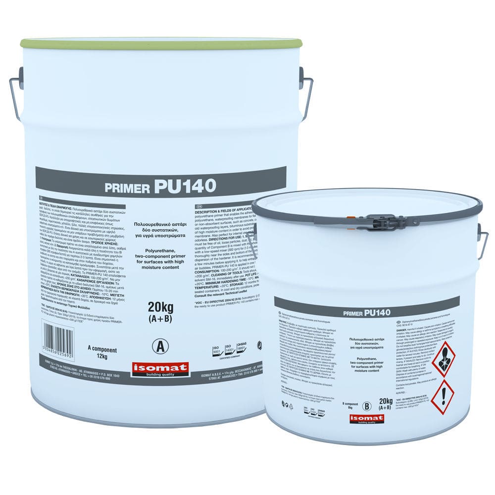Masonry primer - PRIMER-PU 140 - ISOMAT S.A. - for wood / for concrete ...