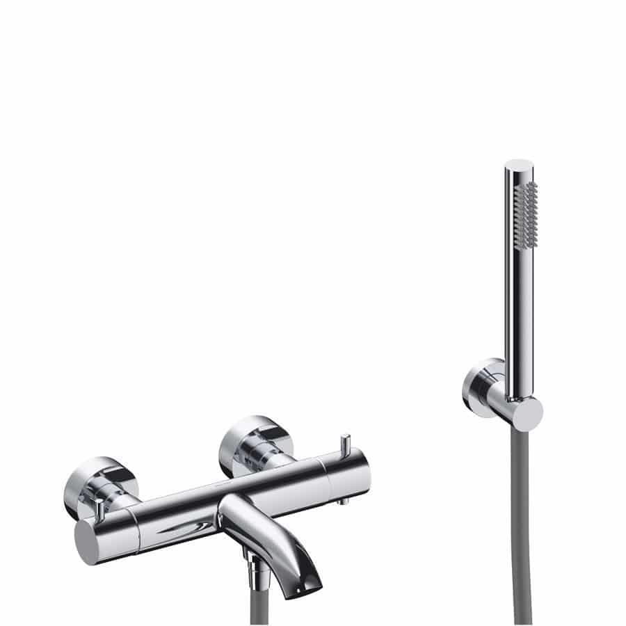 Bathtub mixer tap - LOOP - SANYCCES - wall-mounted / thermostatic / brass
