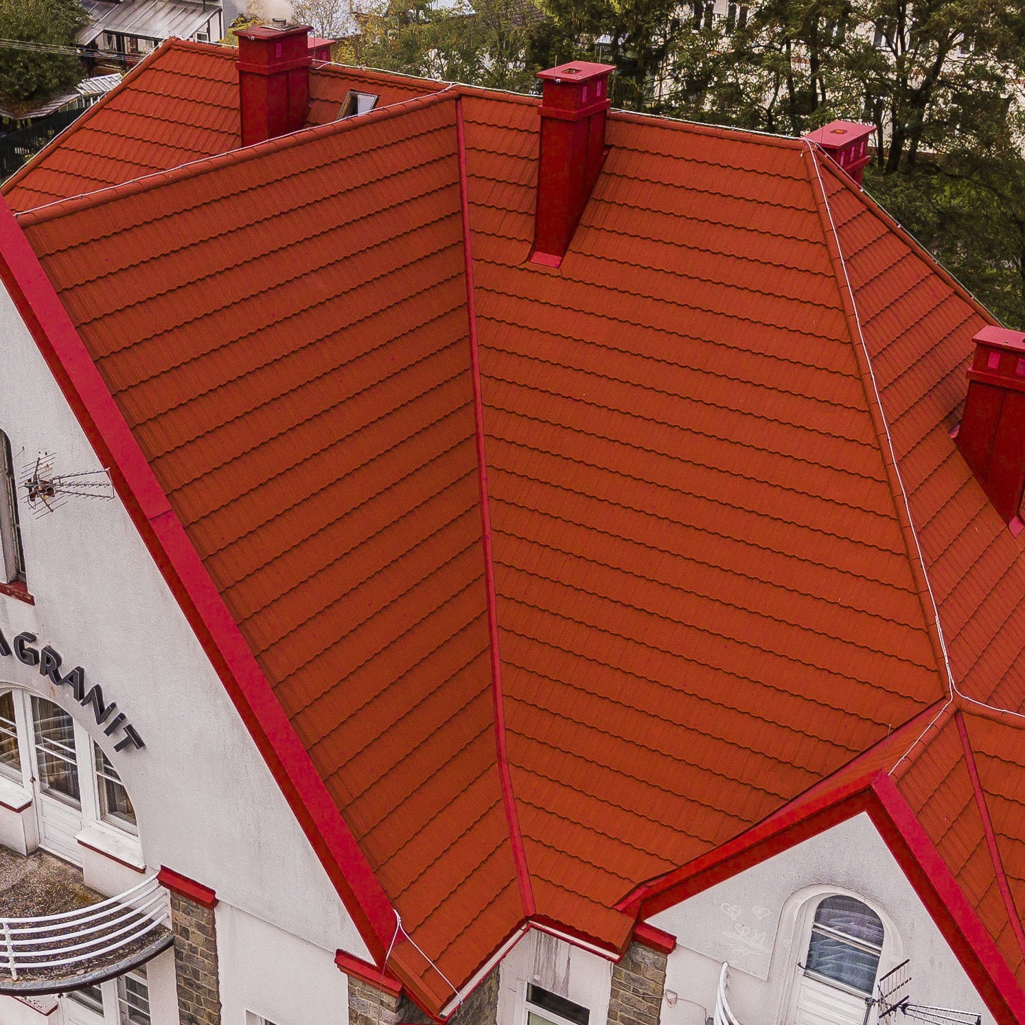 Pitched roofing - CLASSIC - TILCOR - metal / roof tile look / flame ...