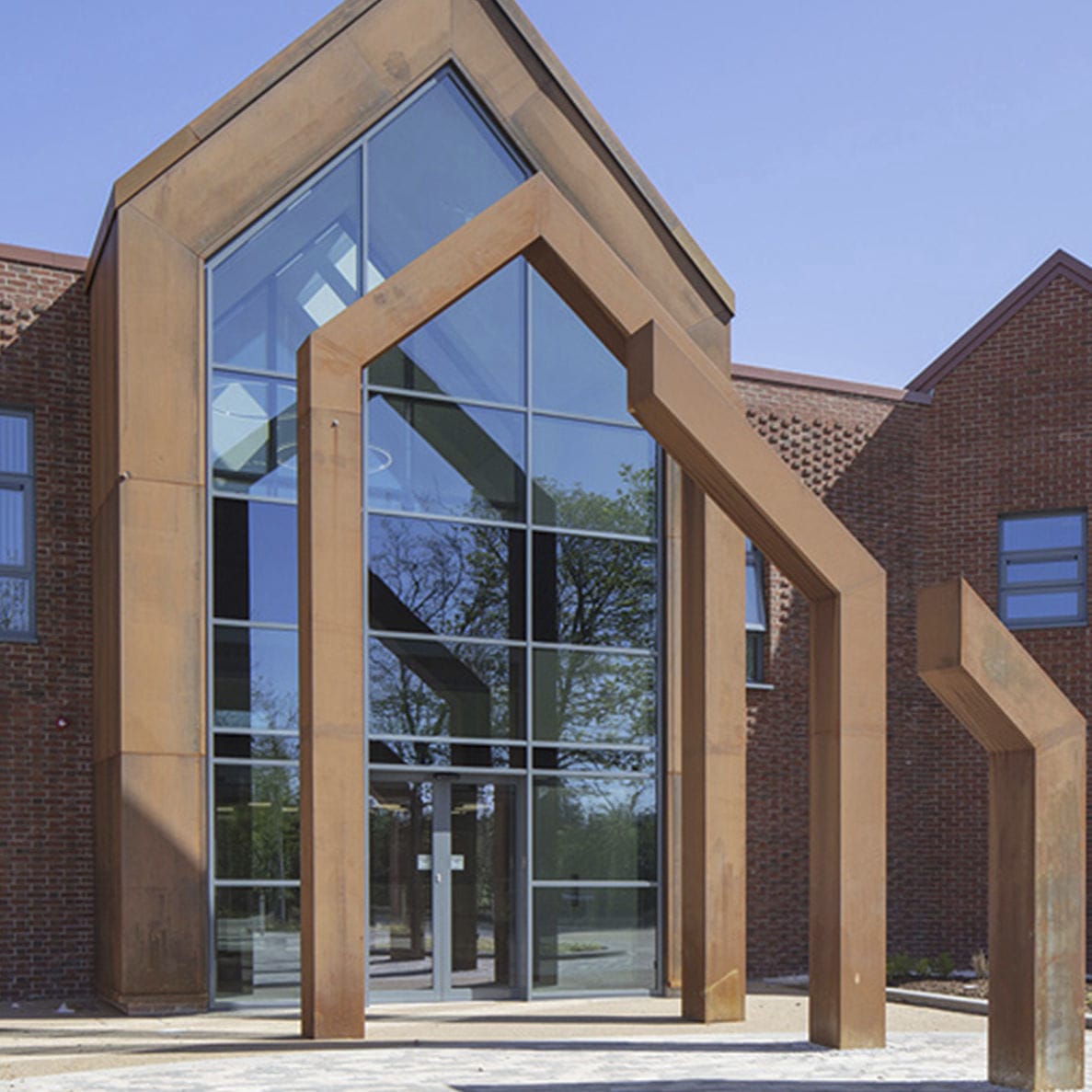 Stainless steel sliding system - KAWNEER - window / external / for hospital