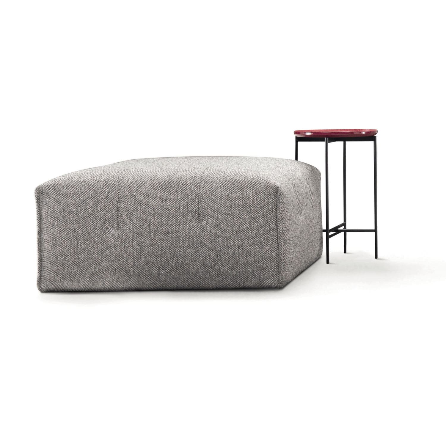 Contemporary pouf - LAIN - marac srl - fabric / rectangular / commercial