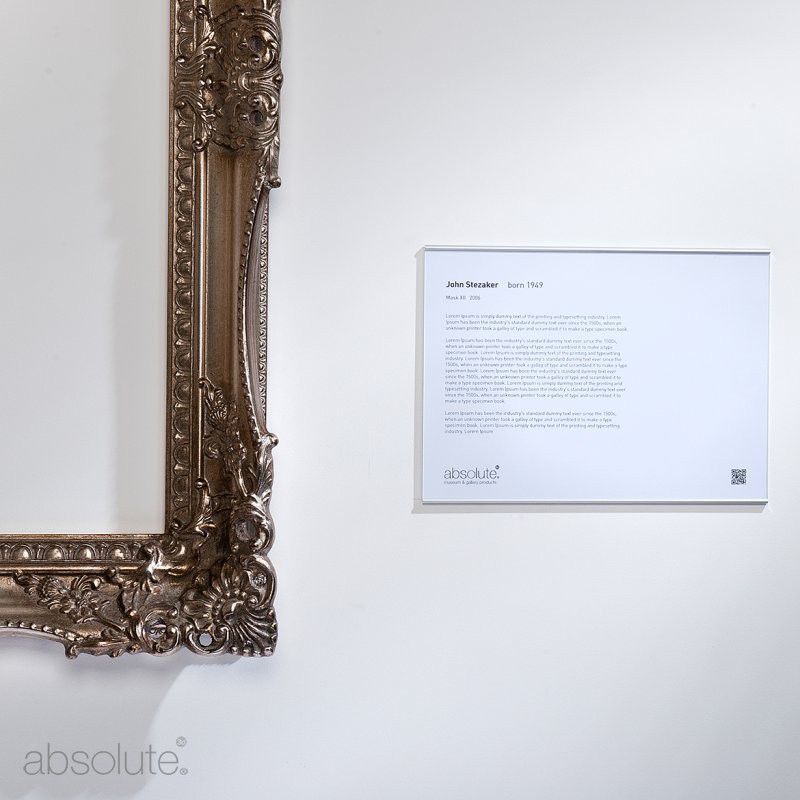 Countertop display panel - Label Holder - Absolute Museum & Gallery ...