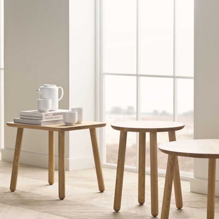 Contemporary side table - FOREST SERIES - Steelcase - wooden / oak base ...