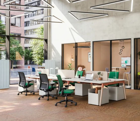 Contemporary conference table - LARES - Steelcase - wooden / wooden ...