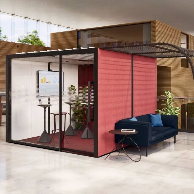 Acoustic privacy office space - CAMPERS&DENS - Steelcase - with glass ...