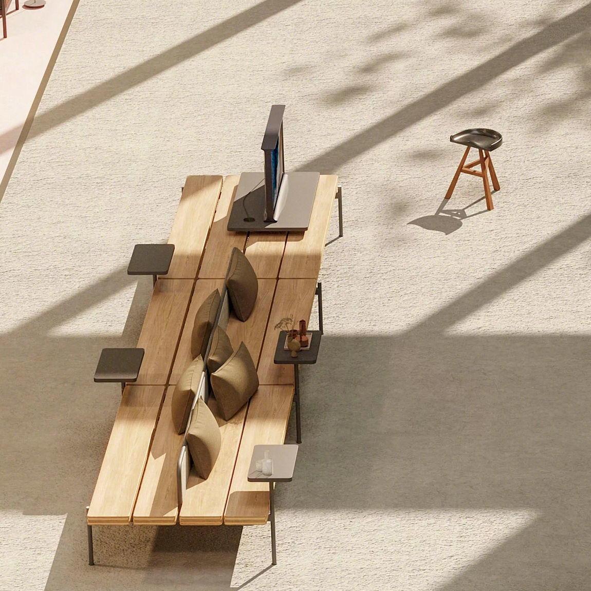 Workstation desk - ISLAND - Steelcase