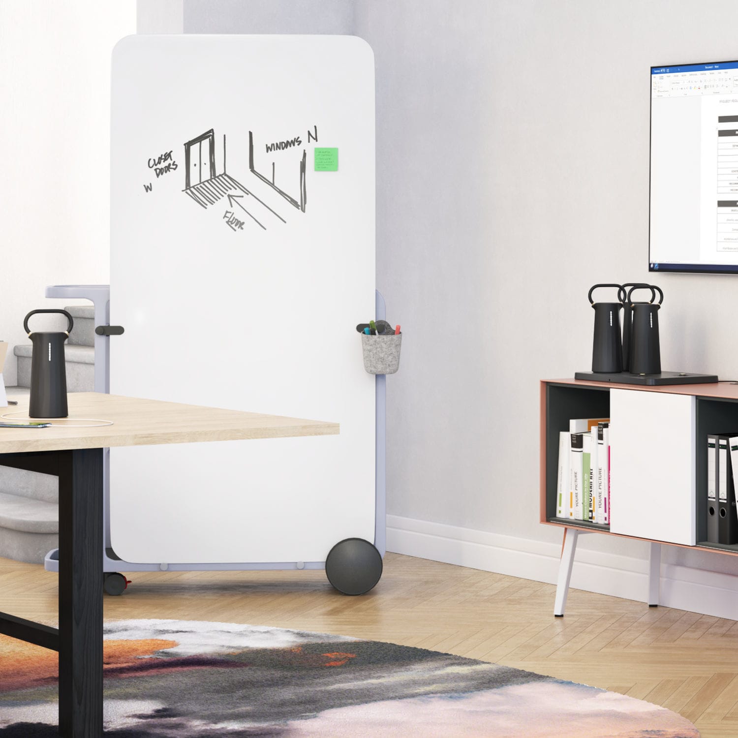 White board - STEELCASE FLEX - Steelcase - floor-standing / wall ...