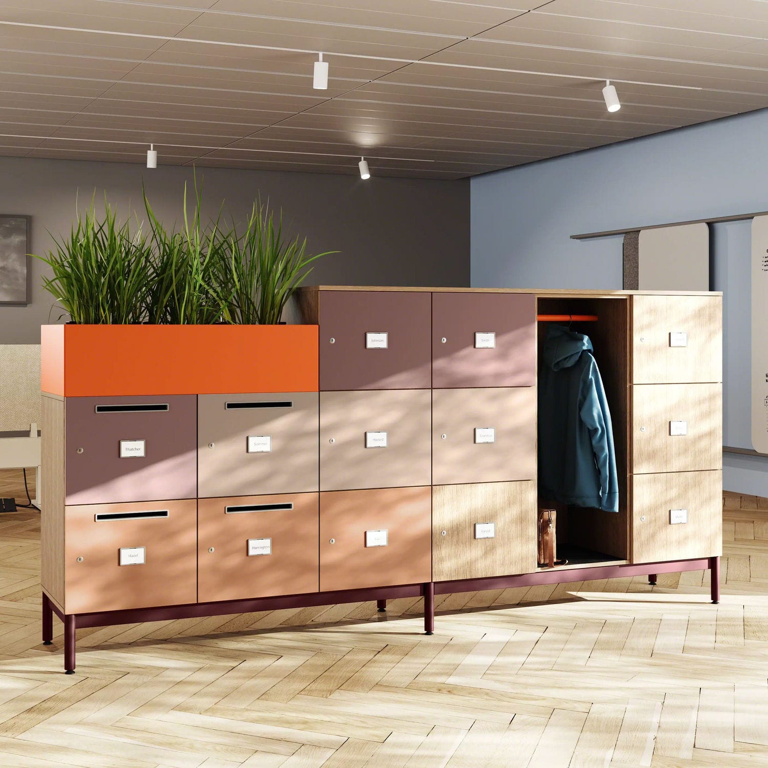 Wooden storage locker - WORKVALET™ - Steelcase - key / commercial / storage