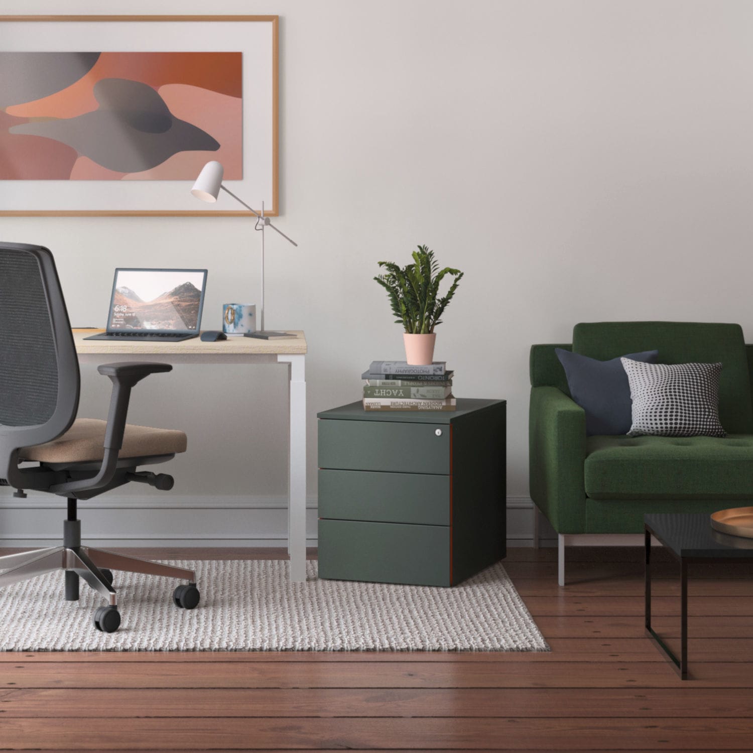 Steel office unit - IMPLICIT - Steelcase - melamine / 3-drawer / 2-drawer