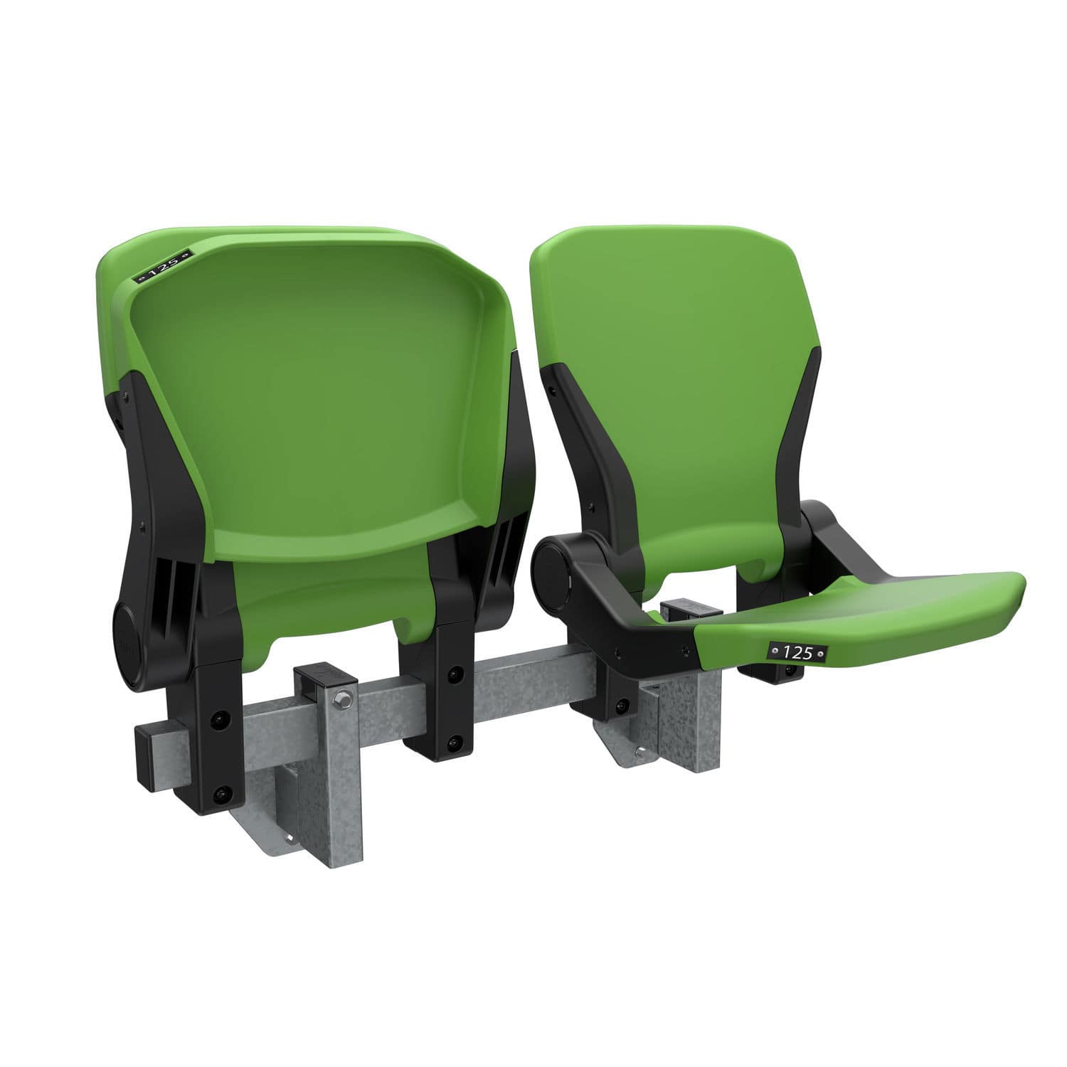Folding stadium seat - AVATAR COMPACT - Daplast, S.L. - high-back ...