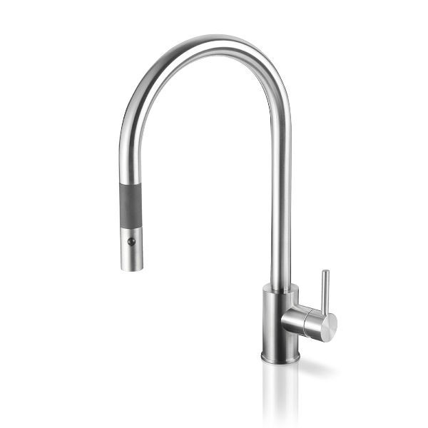 Countertop mixer tap - KCH011 - Linki - stainless steel / kitchen / 1-hole