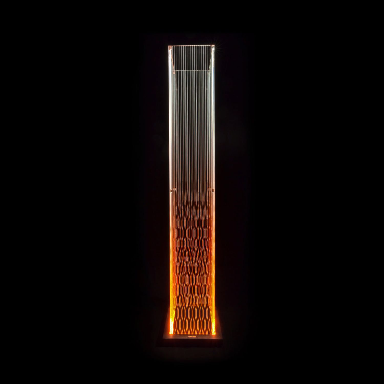 Original design light column - FLAME ESSENZA VL 03 - vanixa srl - glass ...