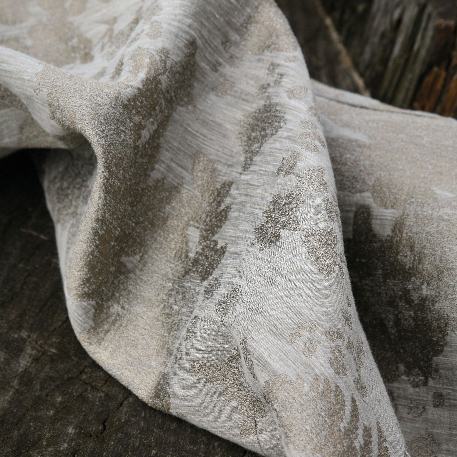 Curtain fabric - BRONZE 79 - KENDIX - patterned / polyester / linen