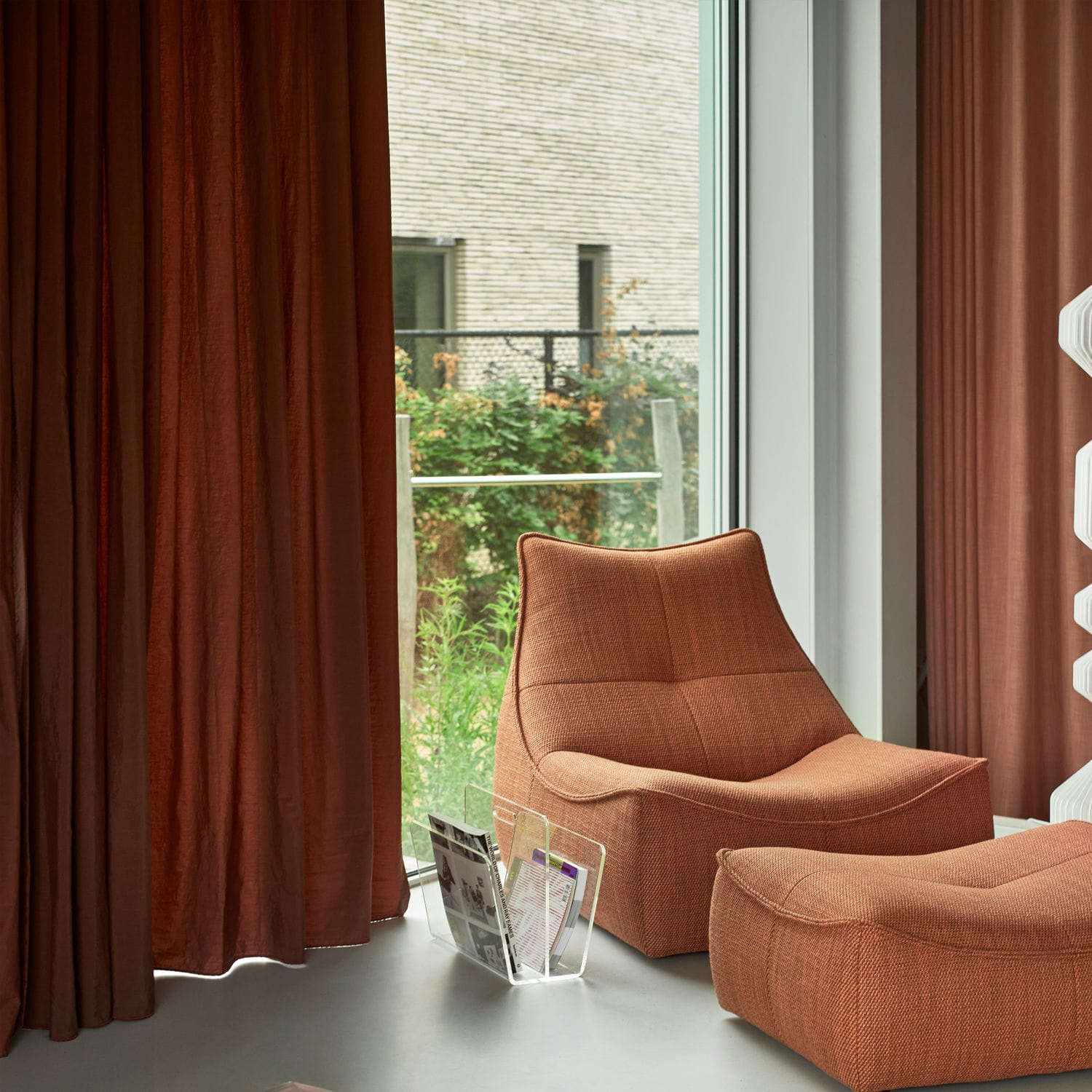 Curtain fabric - GRAFIET 70 - KENDIX - plain / polyamide / nylon