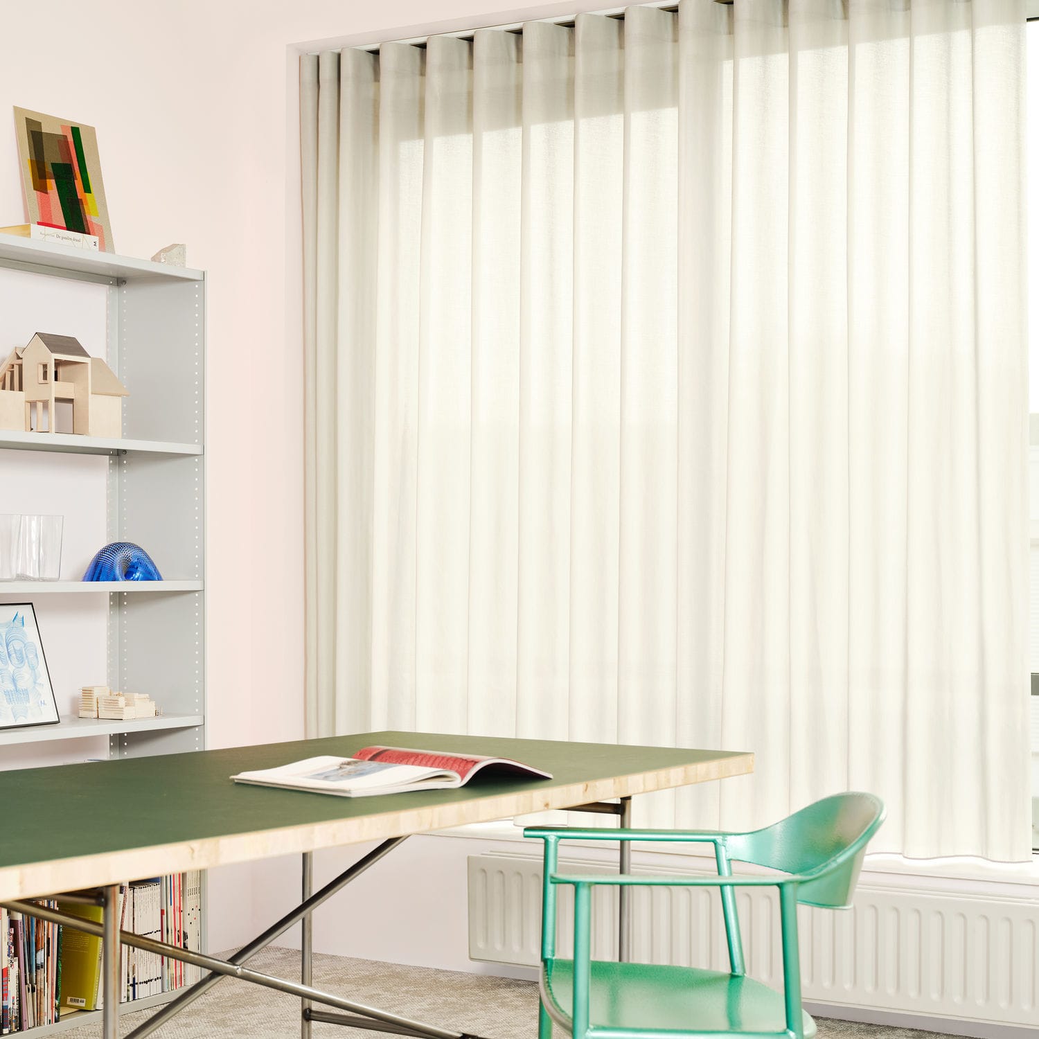 Plain sheer curtain fabric - ZINK - KENDIX - polyester / transparent ...