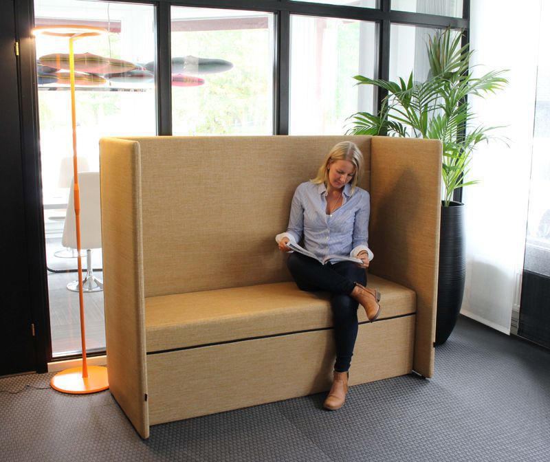 Contemporary sofa - SOUND BOOTH - Götessons - fabric / high-back / privacy