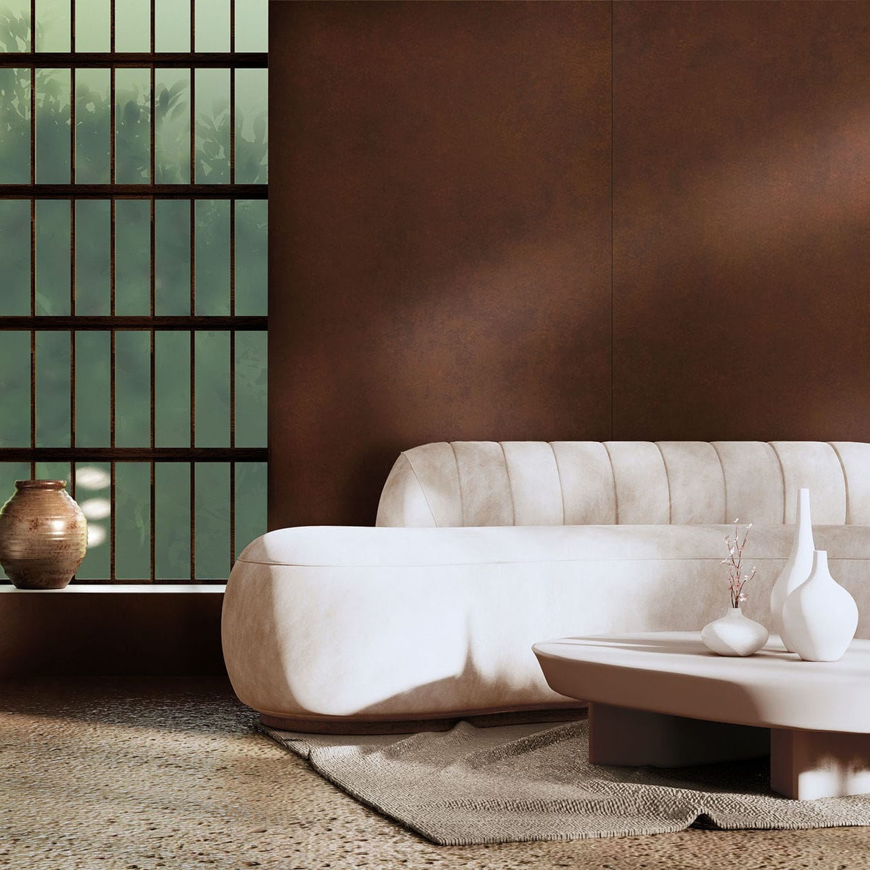 Interior decorative panel - DM Corten - SIBU DESIGN - polystyrene / PET ...