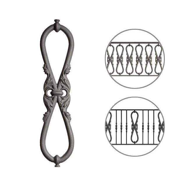 Cast iron balustrade - BR 02 - Ghisarredo - indoor / for stair / for ...