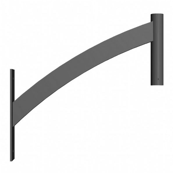 Anodized aluminum lamp post arm - LC 0505 - Ghisarredo