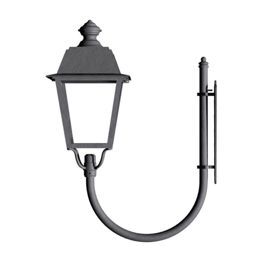 Galvanised steel lamp post arm - LC 0002 - Ghisarredo