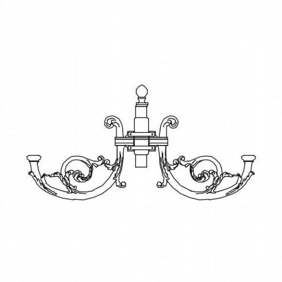 Galvanized steel lamp post arm - LC 2005 - Ghisarredo