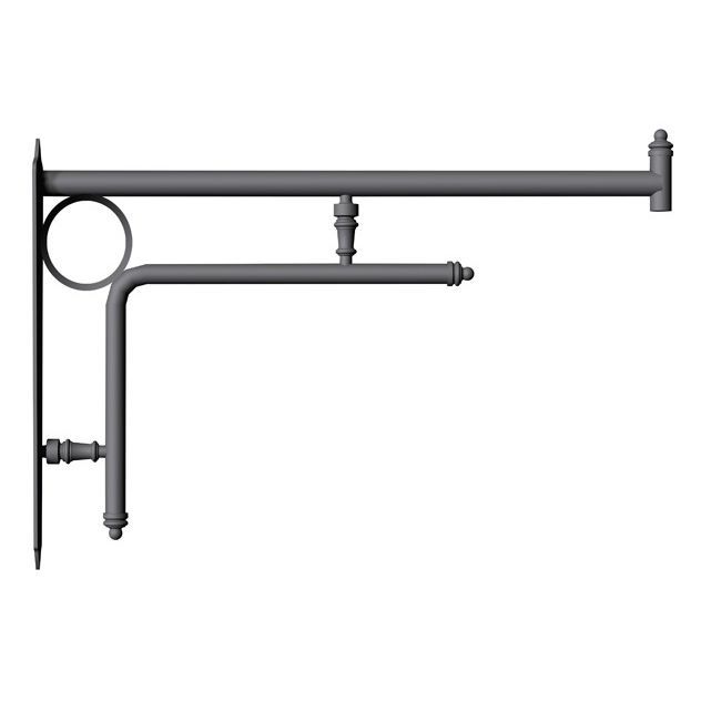 Galvanised steel lamp post arm - LC 0803 - Ghisarredo