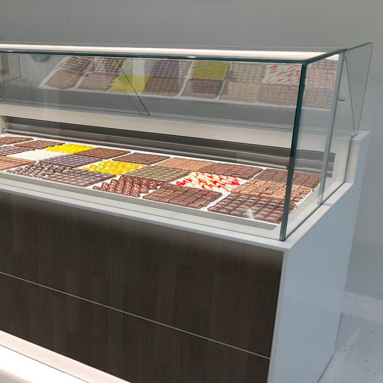 Counter refrigerated display case - ROSA PRO - Oscartek - for shop ...