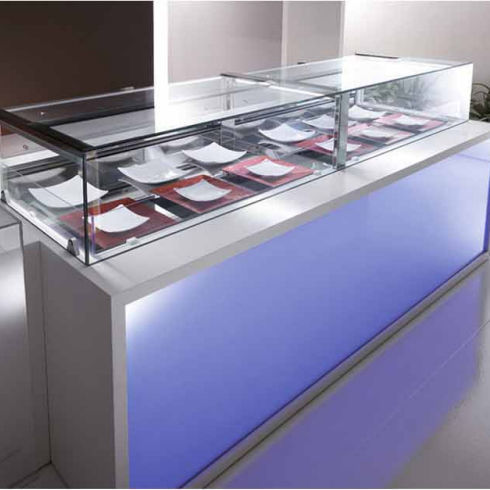 Counter refrigerated display case - ROSA PRO HOT - Oscartek - for shop ...