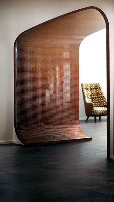 Indoor mosaic tile - GLASS BOX - NEMO TILE - wall / glass / textured