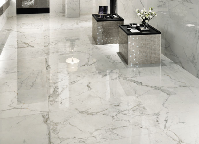 Indoor tile - MARVEL - NEMO TILE - floor / porcelain stoneware / polished