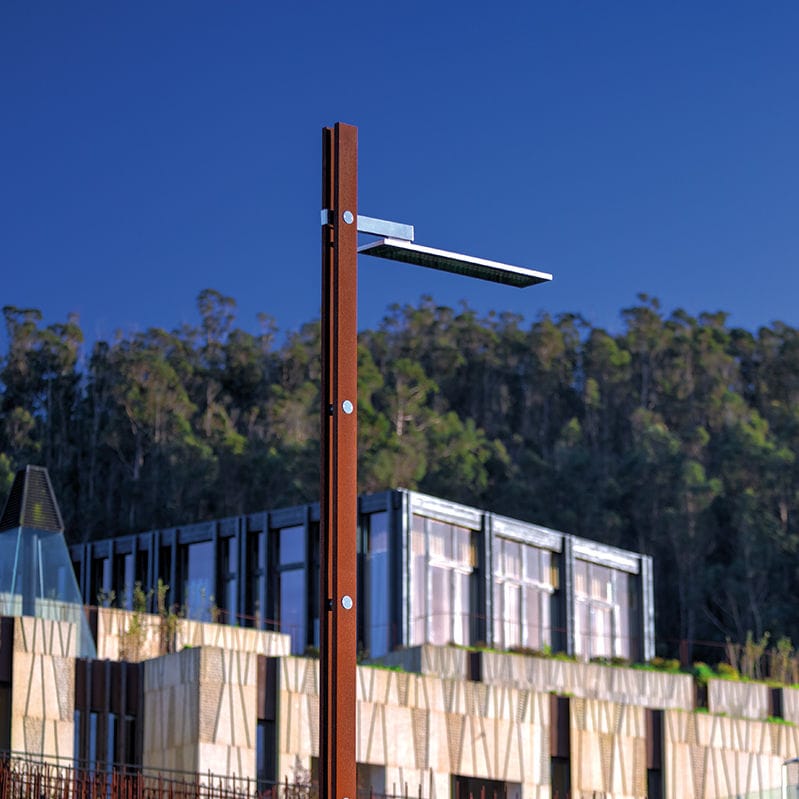 Galvanised steel lamp post arm - PDS - Setga - stainless steel / COR ...