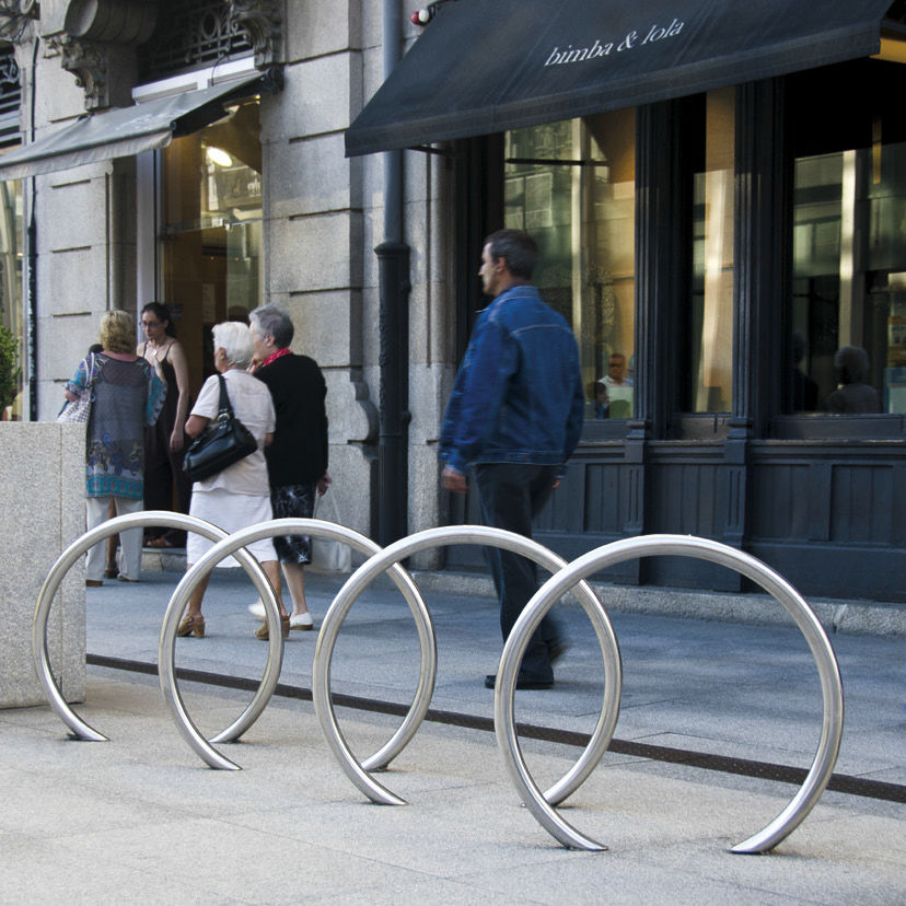 Floor-mounted bike rack - ANEL - Setga - stainless steel / commercial ...