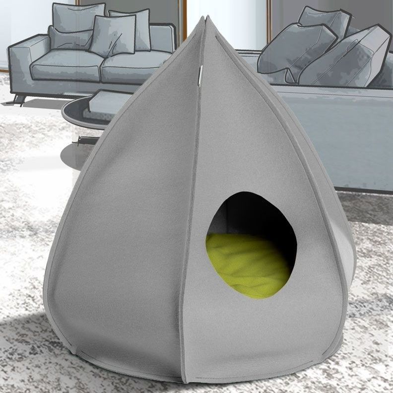 Felt cat niche - BERTA - pet.interiors - cotton / velvet
