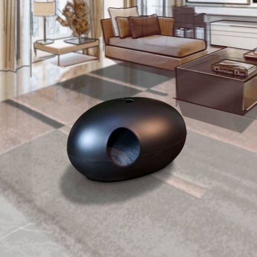 ABS cat niche - UOVO - pet.interiors - cotton / velvet