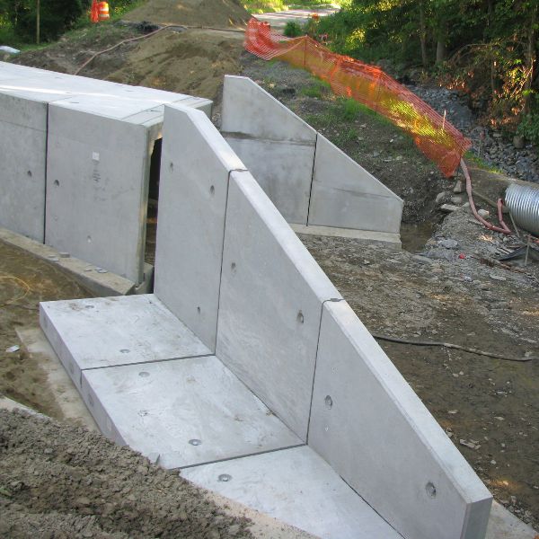 Precast head wall - WING - The Fort Miller Co. - reinforced concrete