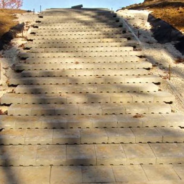 Solid concrete block - ARMORWEDGE® - Contech - step / dam / high ...