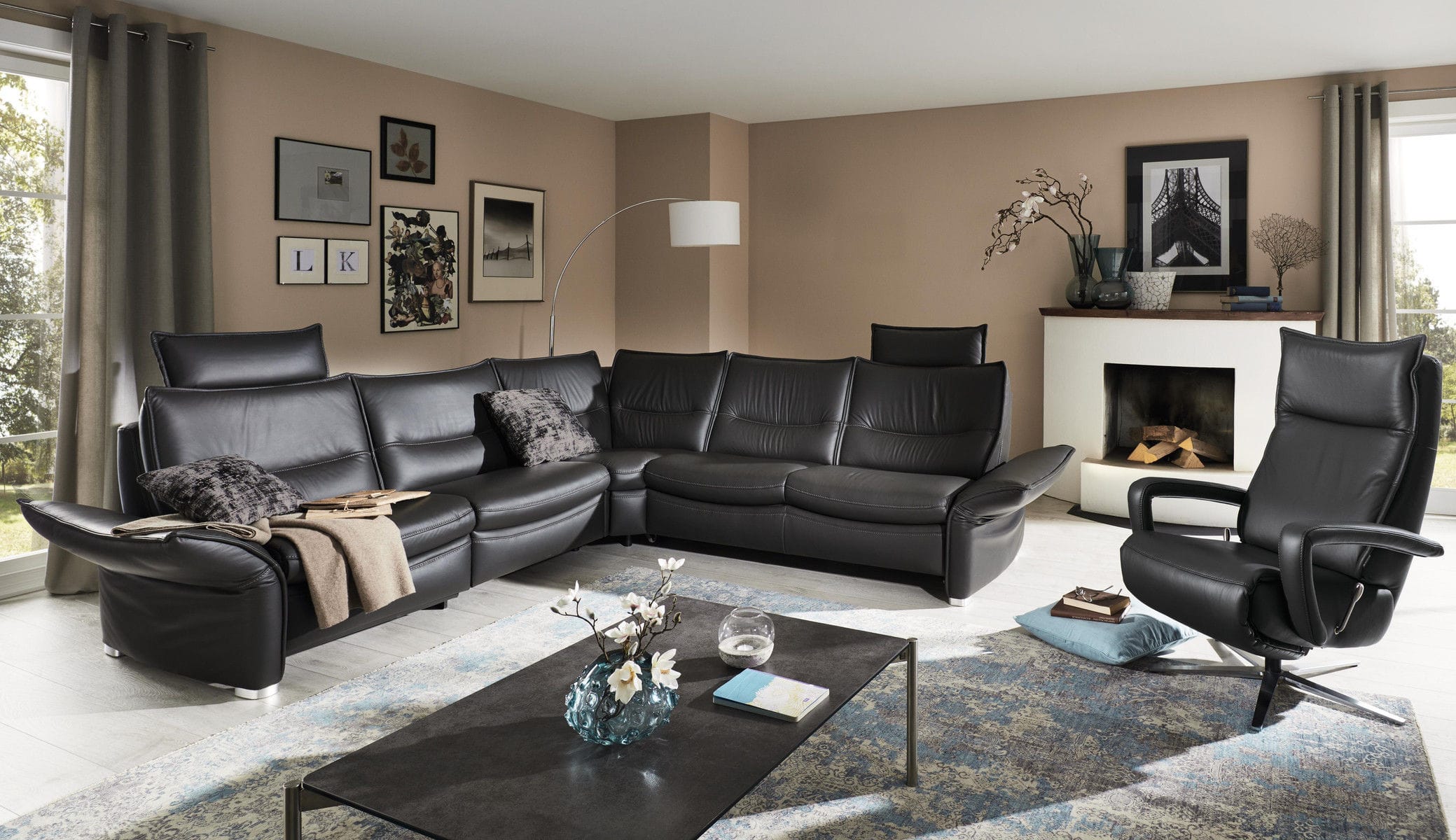 Convertible sofa - MR 250 - Musterring - contemporary / leather / with ...