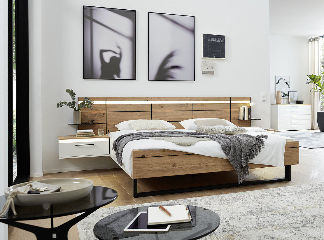 Double bed - MADIVA - Musterring - rustic / with headboard / with ...