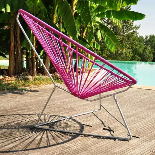 Contemporary armchair - Acapulco - BOQA - linen / leather / PVC