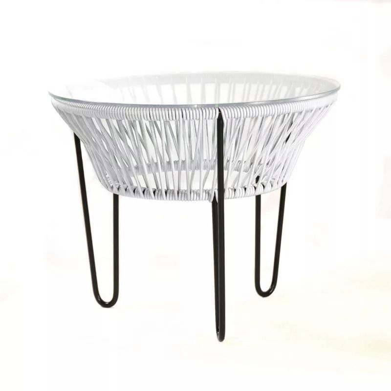 Contemporary coffee table - Toca - BOQA - tempered glass / steel base ...