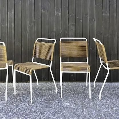 Contemporary dining chair - Doline - BOQA - linen / leather / PVC