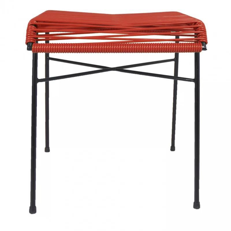 Minimalist design stool - Yuco - BOQA - leather / linen / PVC