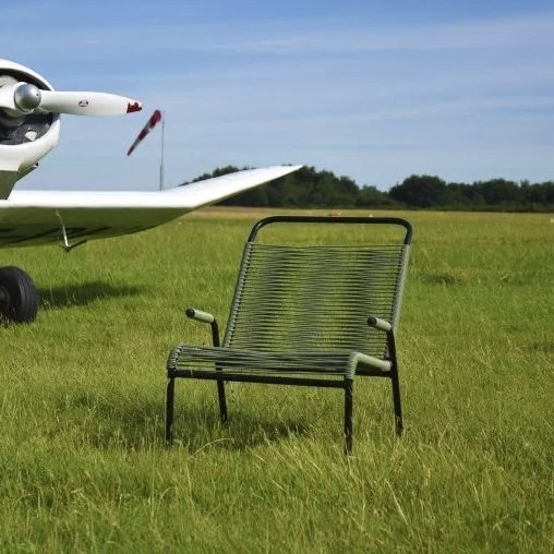 Contemporary lounge chair - Brazza - BOQA - linen / leather / PVC