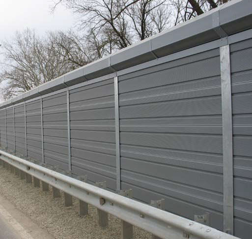 Noise barrier with modular panels - POLYGON - CIR ambiente - steel ...