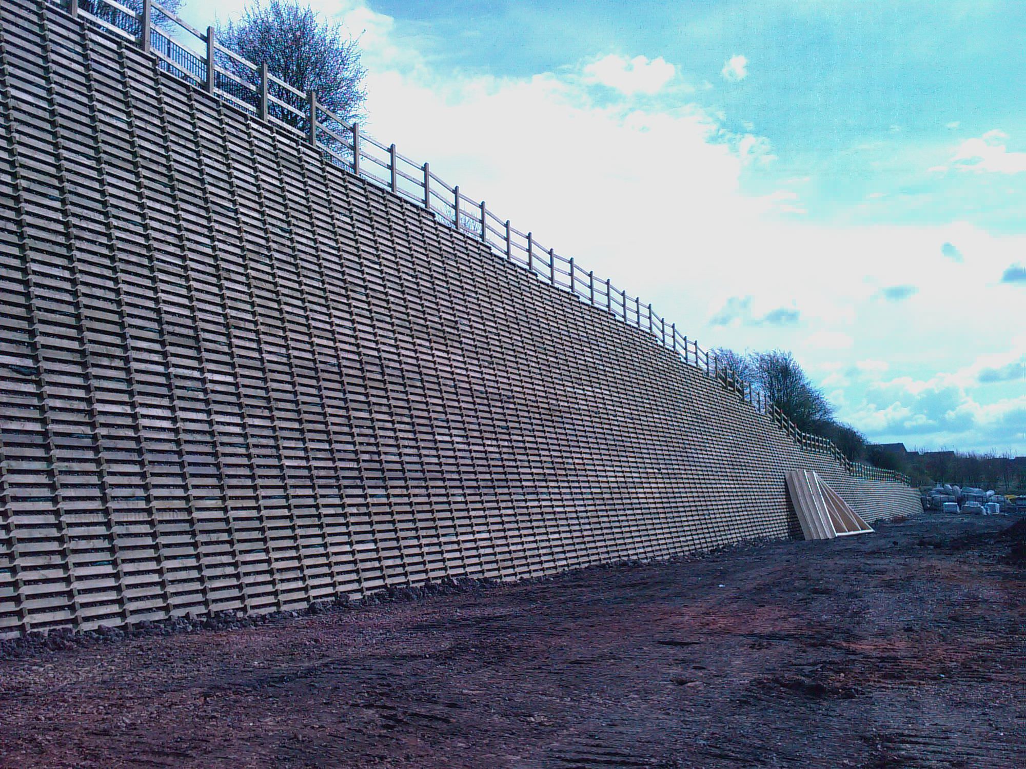 Composite Timber Retaining Wall