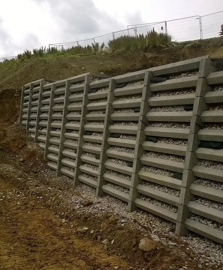 Concrete Crib Retaining Wall System