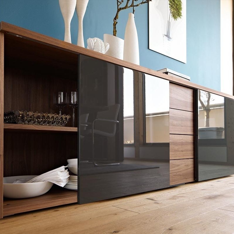 Contemporary sideboard - TIME - NOW! By Hülsta - lacquered wood / metal ...